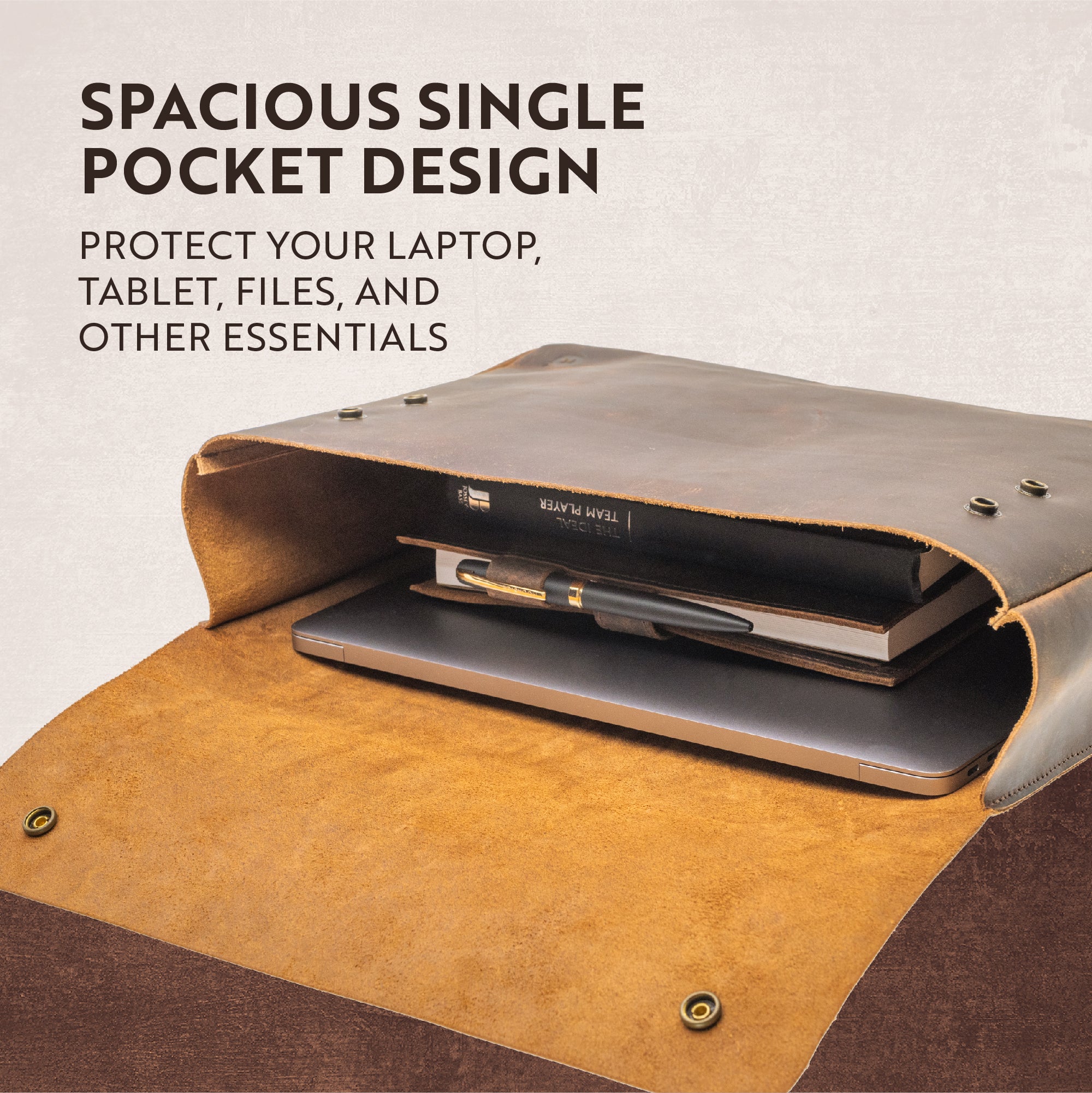 Leather Laptop Sleeve - Buffalo Leather Laptop Case by Moonster ...