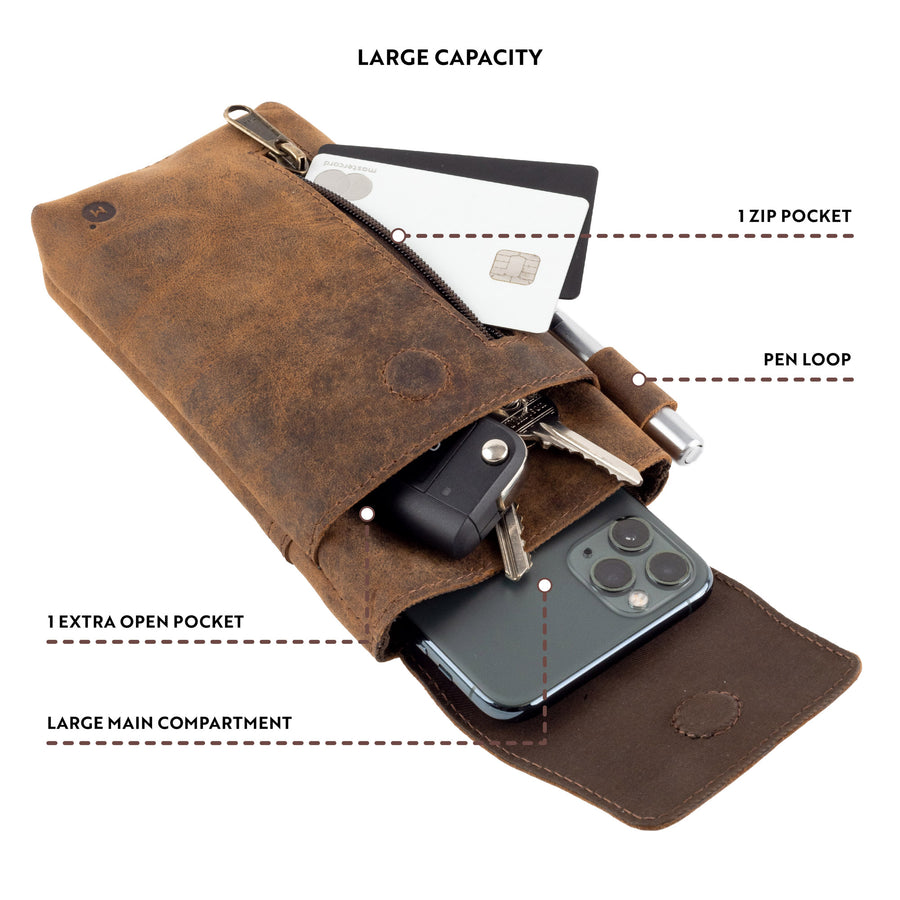 Leather Phone Holster Made With Genuine Buffalo Leather by Moonster ...