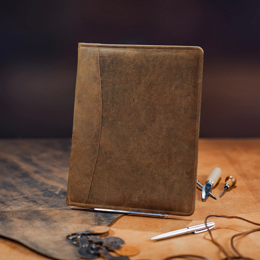 Leather Portfolio - Genuine Leather - Premium Quality by Moonster ...