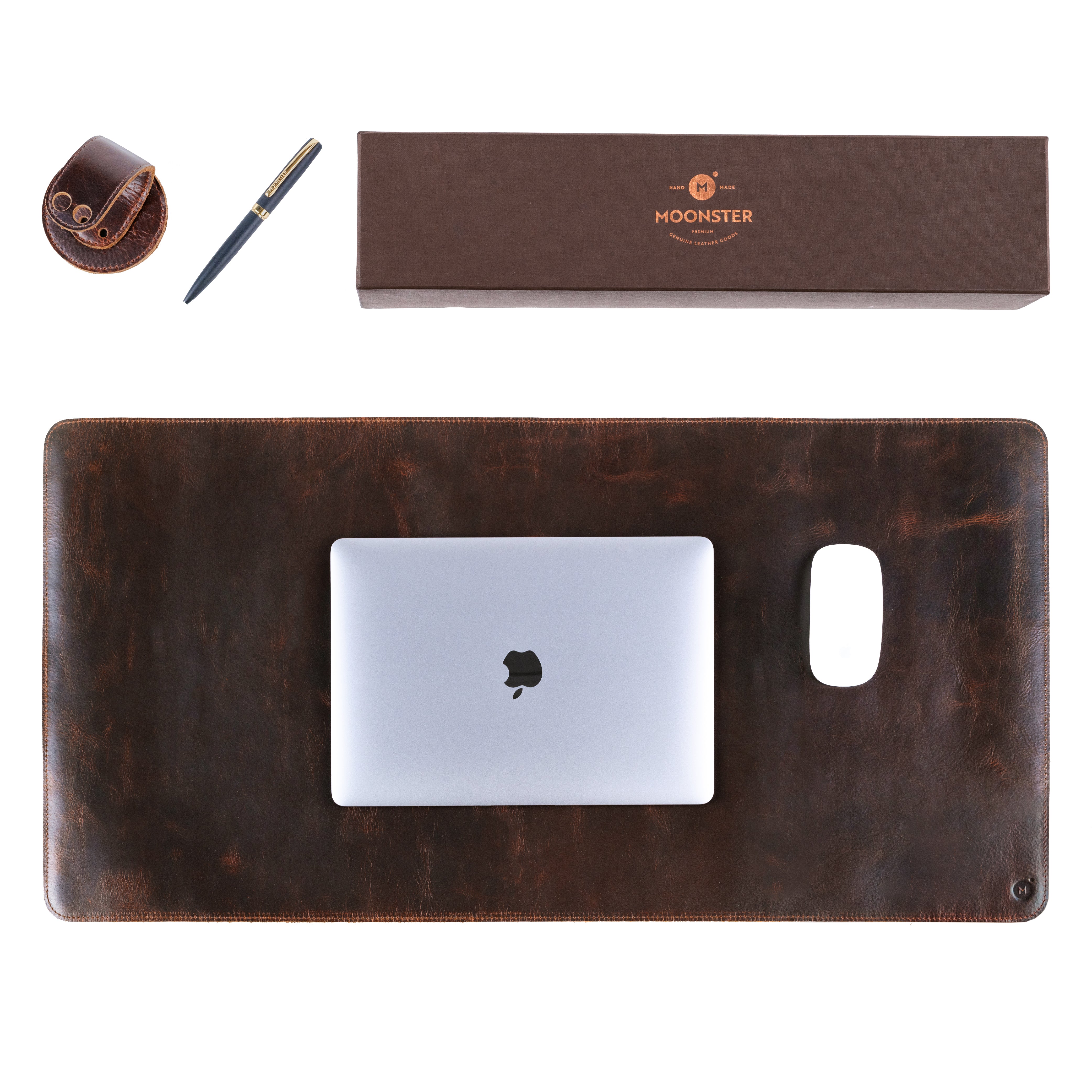 Leather Desk Pad - Premium Quality by Moonster Leather Products